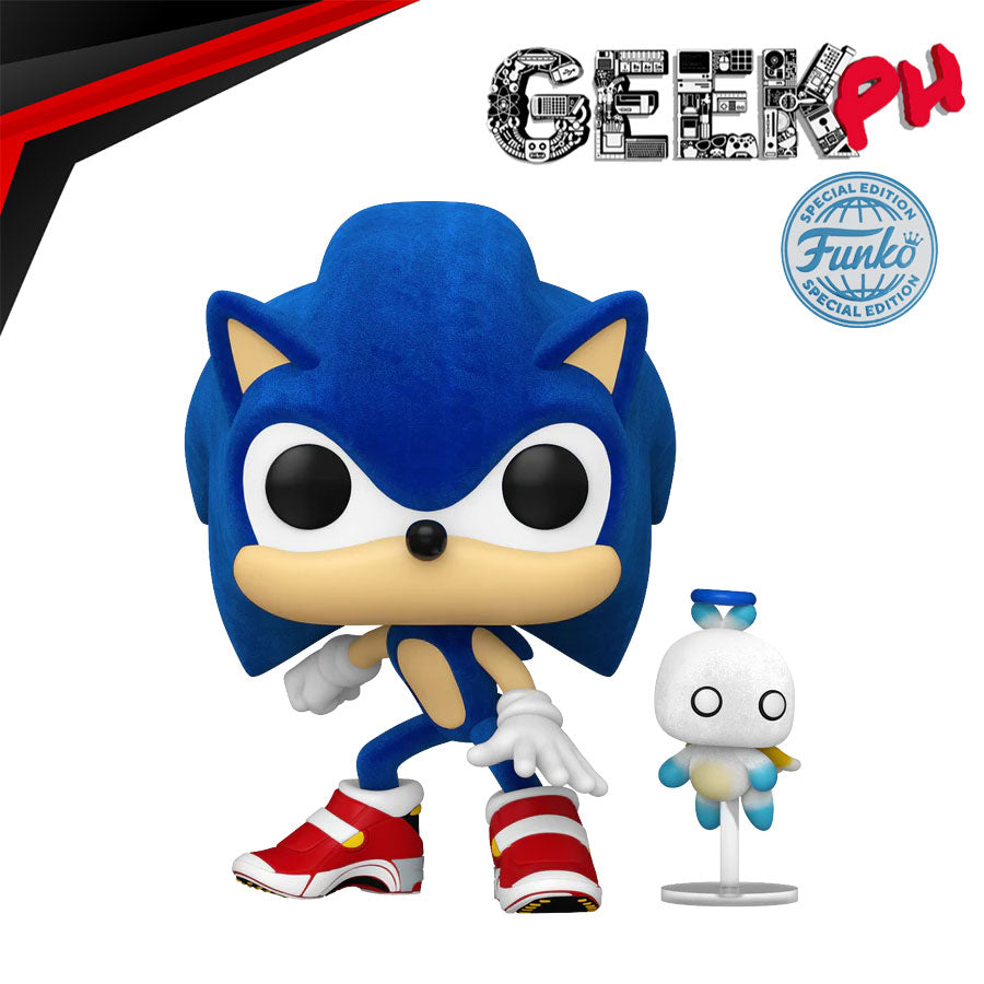 Funko Pop! & Buddy: Sonic the Hedgehog - Sonic with Chao Flocked Speci ...
